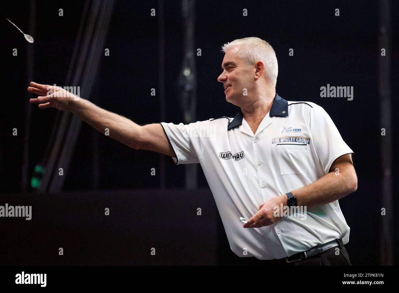 Dartspieler Steve Beaton / Bronzed Adonis bei der World Darts Gala 2023 ...