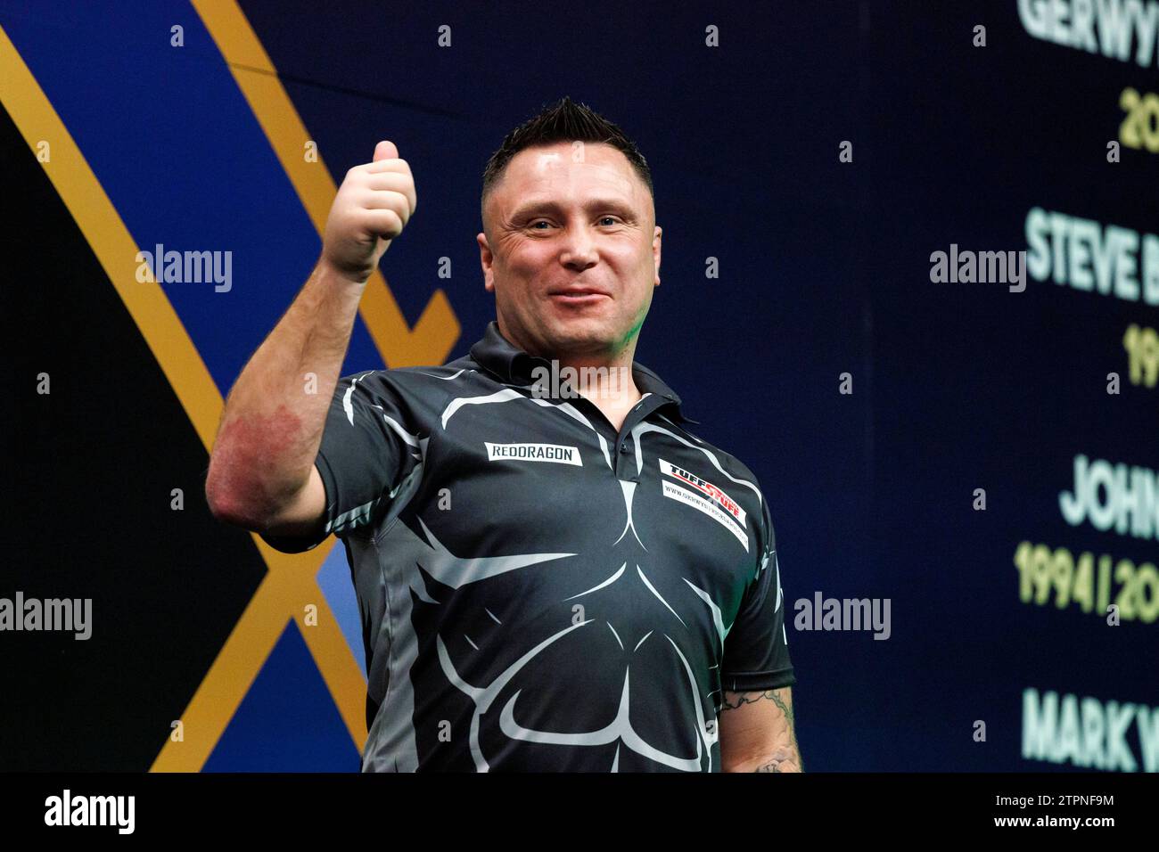 Dartspieler Gerwyn Preis / The Iceman bei der World Darts Gala 2023 in ...