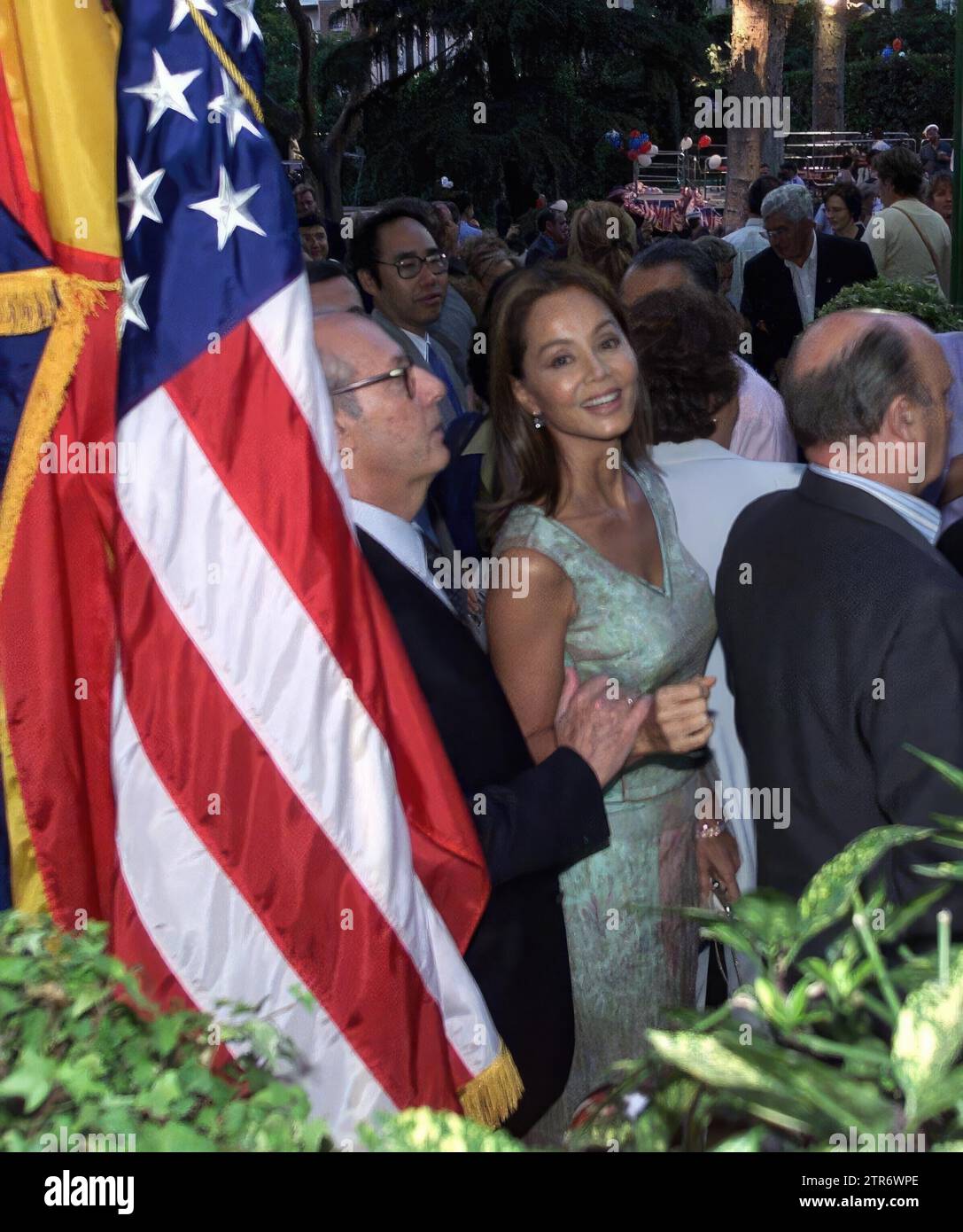 03/07/2000 Madrid. Isabel Preysler und Miguel Boyer bei der US ...