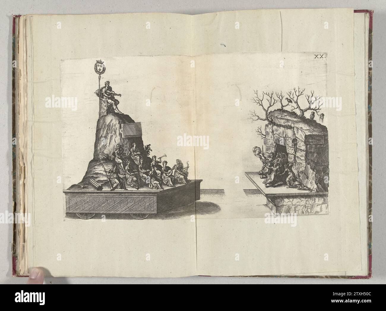 Theater mit Apollo und die Musen auf dem Parnassus, 1582, 1582 Theater ...