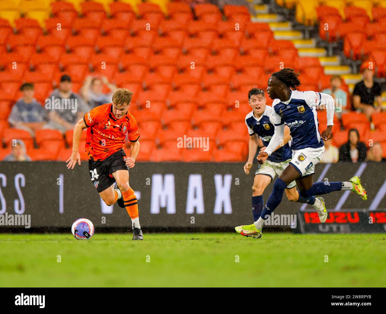 Brisbane, Australien. Dezember 2023. Rylan Brownlie (14 Brisbane) im ...
