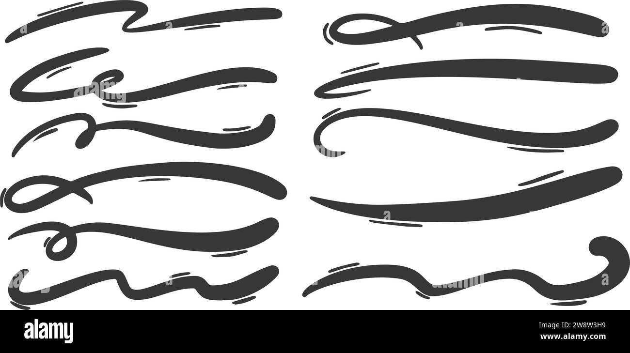 Er tauscht auf und tauscht kalligraphische Zeichen aus. Unterstreicht ...