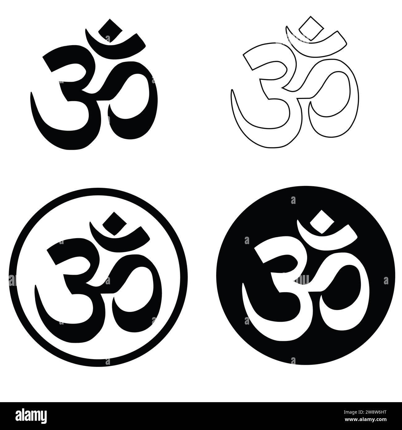 OM-Symbol. OM-Zeichen. OM-Symbol des Hinduismus-Symbols. Flacher STYLE ...