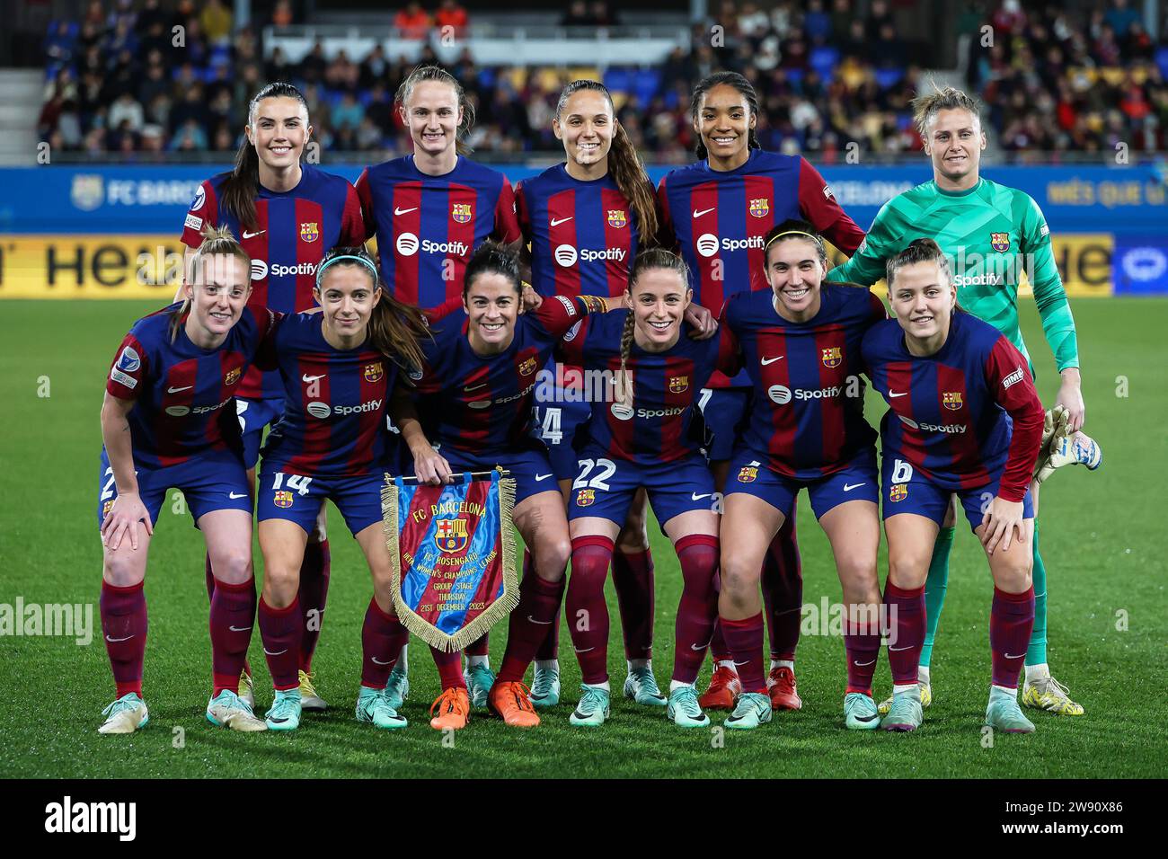 Barcelona, Spanien. Dezember 2023. Das Startelf des FC Barcelona beim ...