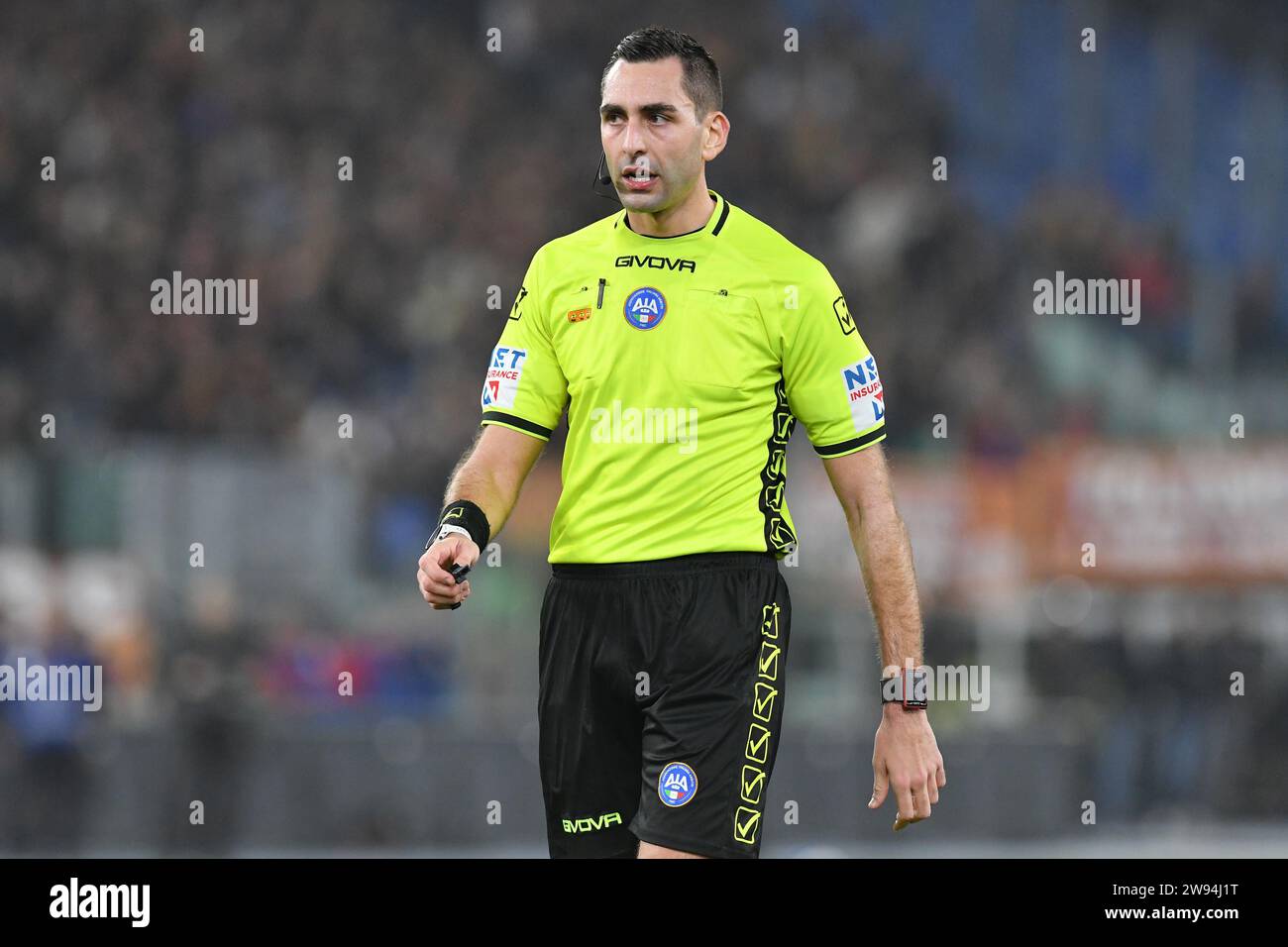 Rom, Latium. Dezember 2023. Schiedsrichter Andrea Colombo beim Spiel ...