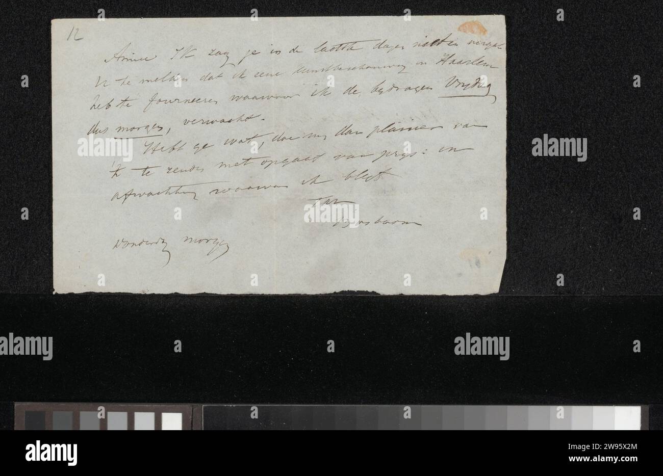 Brief an Lambertus Hardenberg (1822-1900), Johannes Bosboom, 1827-1891 ...
