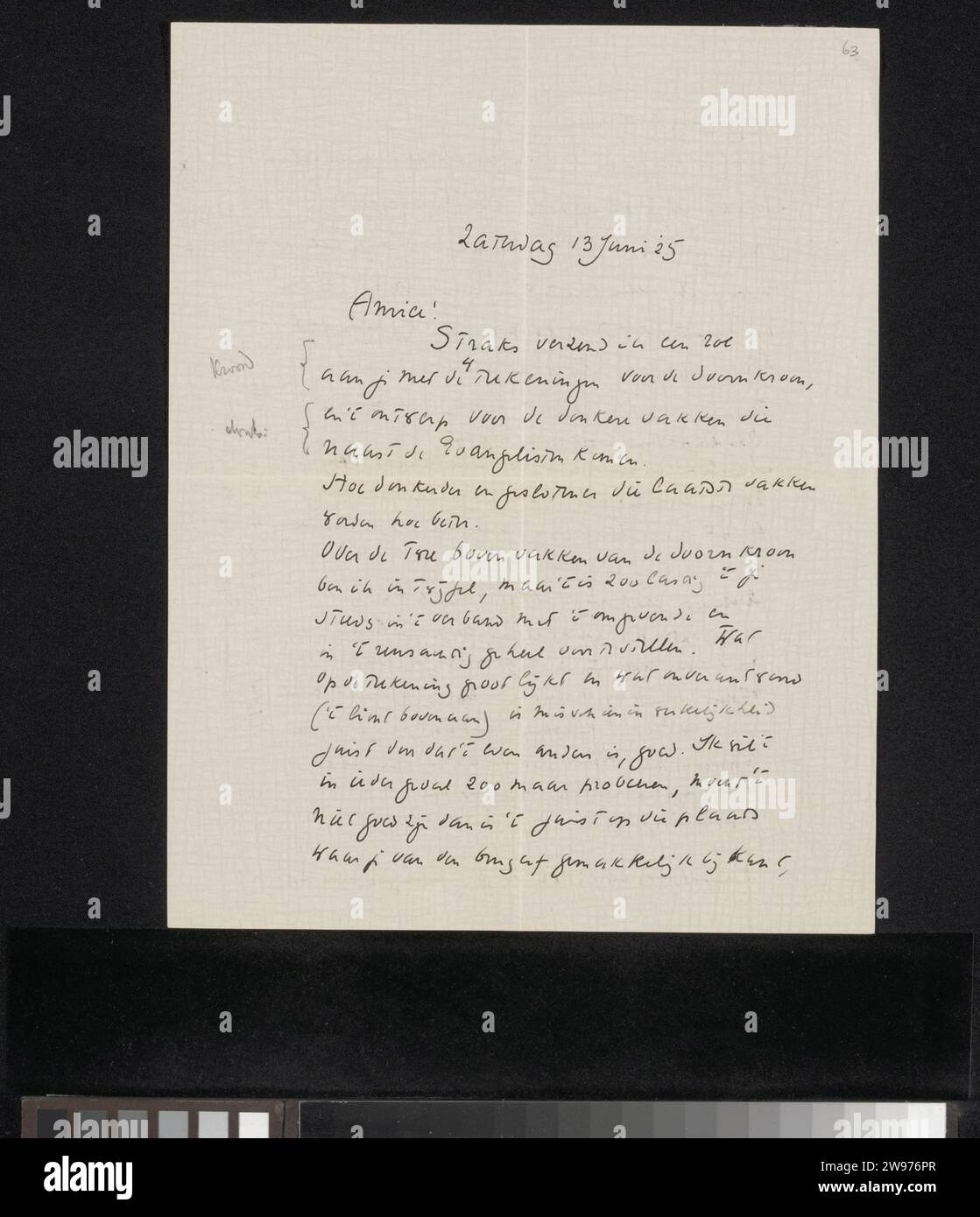 Brief an Willem Bogtman, Richard Nicolaüs Roland Holst, 1925 ...