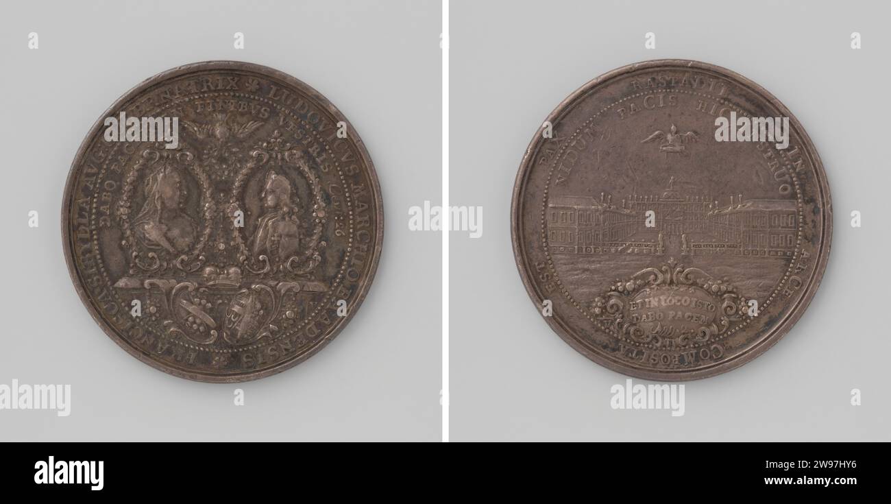 Frieden von Rastatt, Medaille zu Ehren von Francisca Sybilla ...