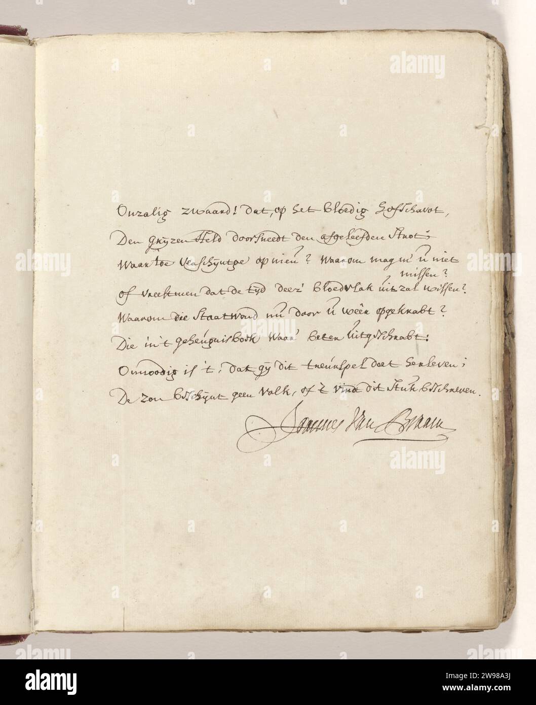 Gedicht über das Schwert, mit dem Johan van Oldenbarnevelt 1619 ...