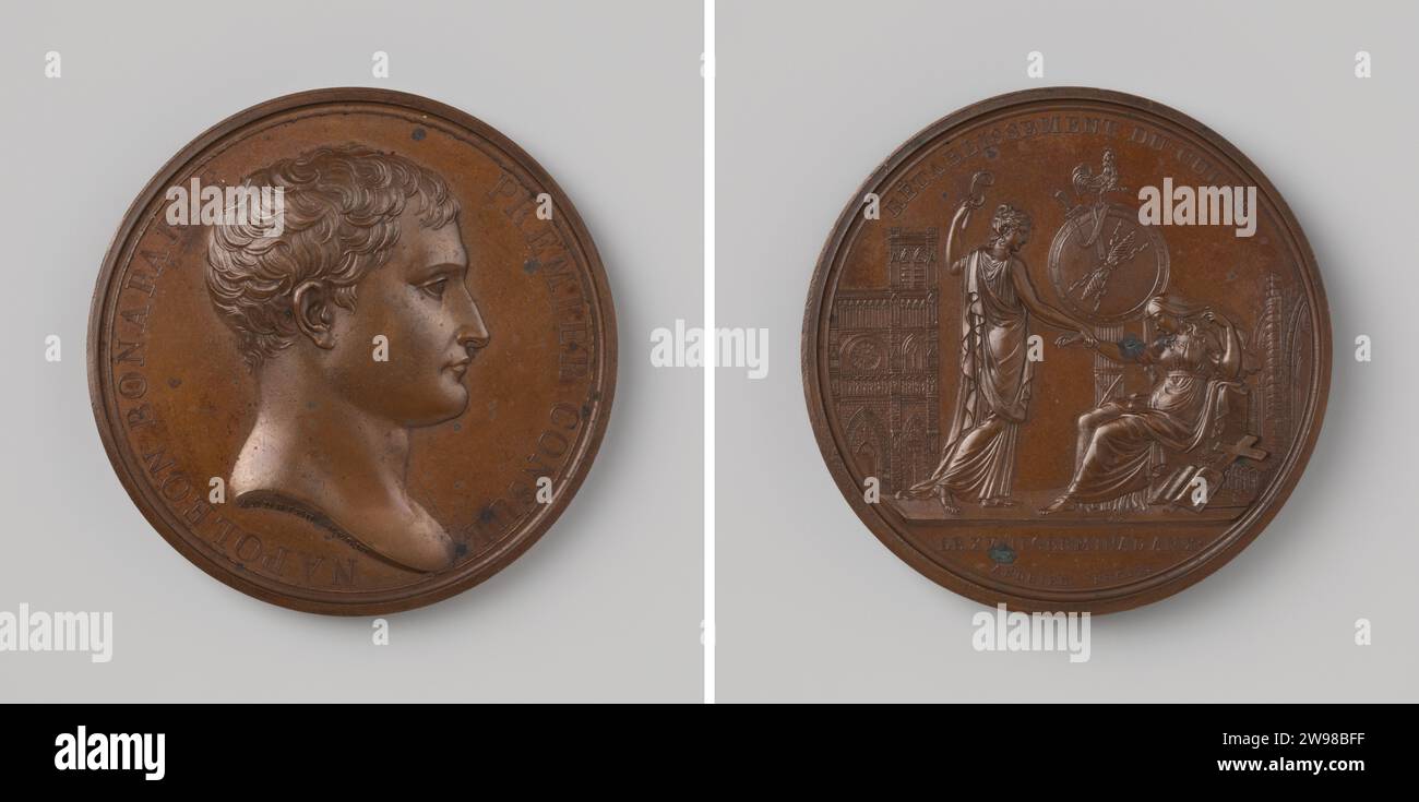 Napoleon Bonaparte, Premierkonsul von Frankreich, stellt die Religion wieder her, Bertrand ...