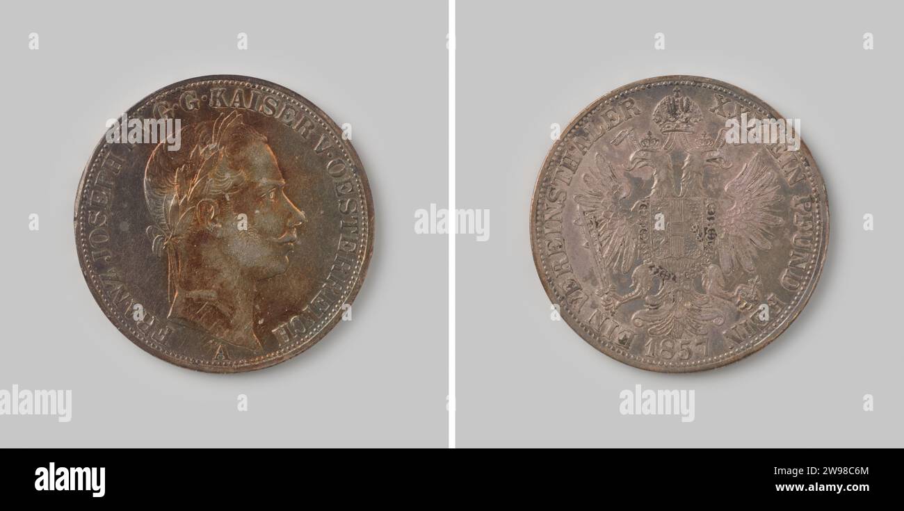 Verebaler aus dem Reich Österreich von Franz Joseph, 1857, 1857 Münze ...