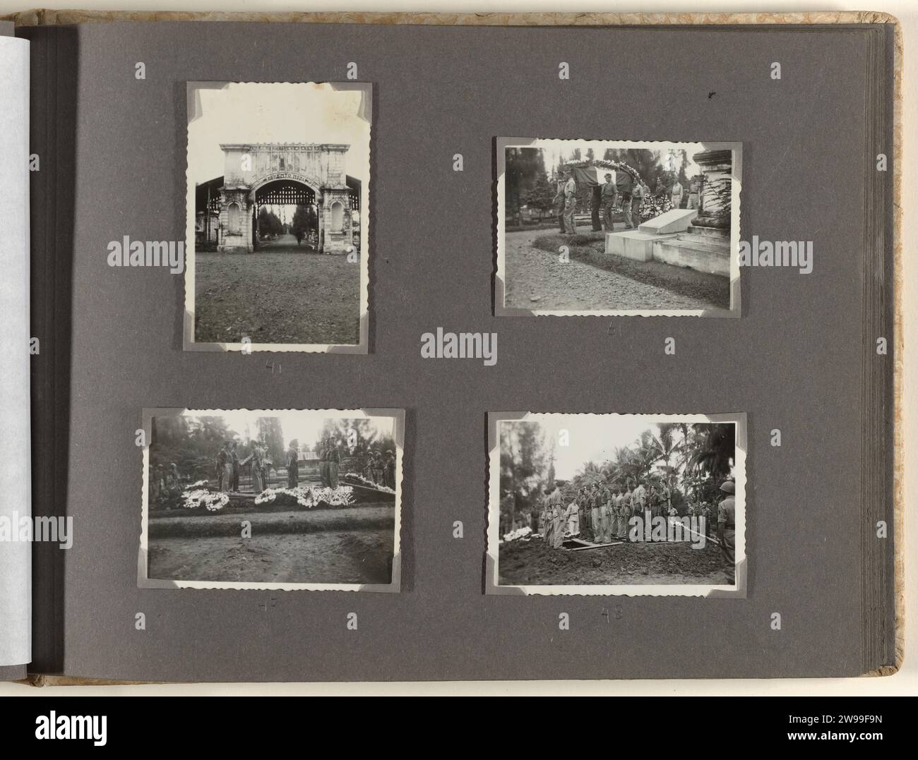 Funeral S. van Barneveld, Anonym, 1949 Fotoalbum Magazin mit vier Fotos ...