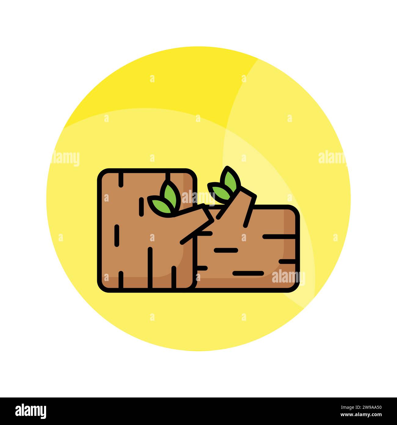 Schnappen Sie sich dieses sorgfältig entworfene Symbol aus Brennholz im ...