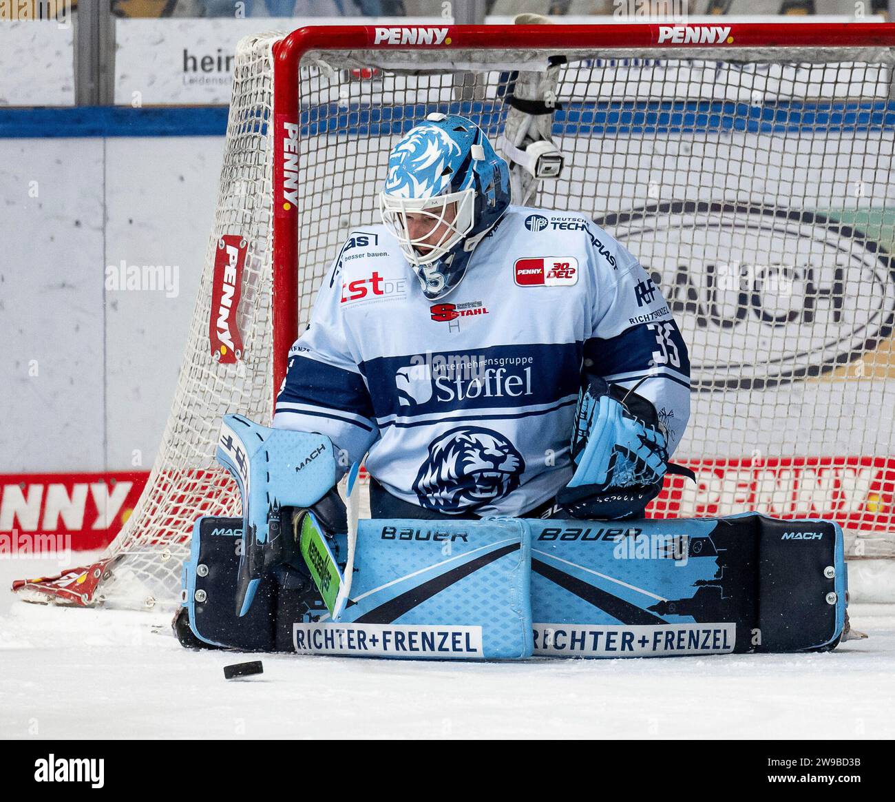 München, Deutschland. Dezember 2023. Hunter Miska (Torwart, Straubing ...