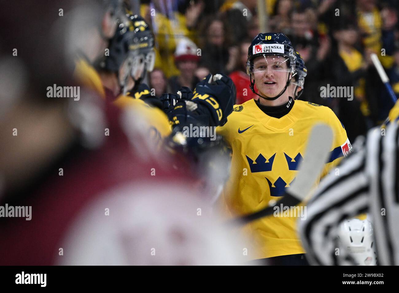 Göteborg, Schweden 20231226Schwedens Filip Bystedt erzielte bei der ...