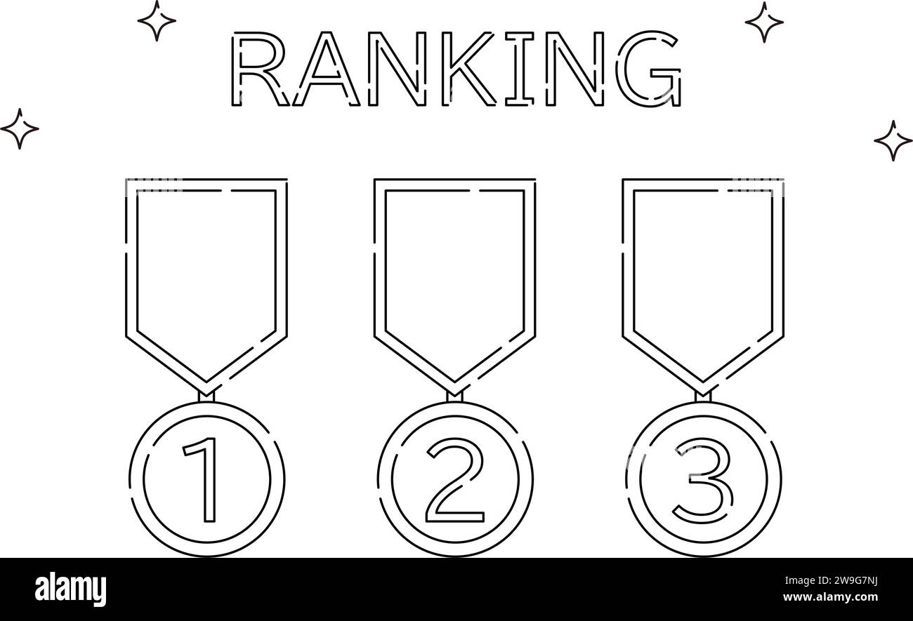 Einfaches Ranking-Medaillen-Symbol, 1. Bis 3. Platz, Vektor ...