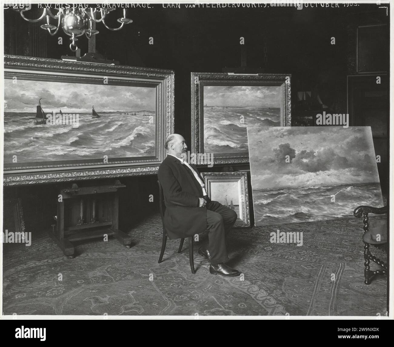 Der Maler Hendrik Willem Mesdag in seinem Atelier, Laan van ...