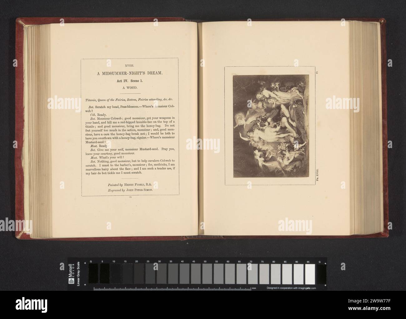 Fotoproduktion von einem Druck zu einem Gemälde von Johann Heinrich ...