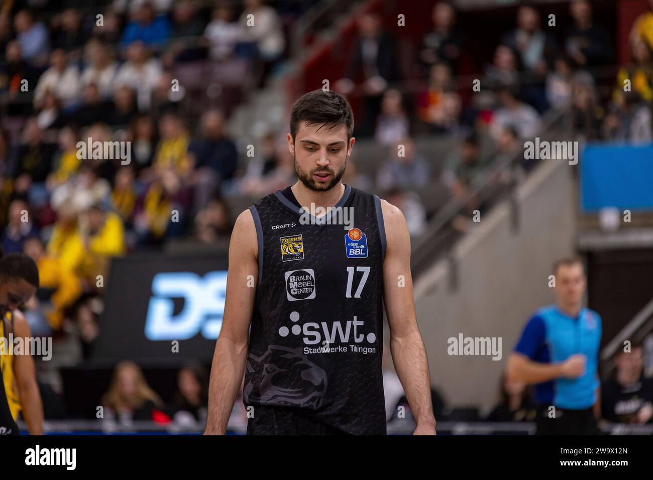 Matteo Seric (Tigers Tübingen, #17) GER, MHP Riesen Ludwigsburg vs ...