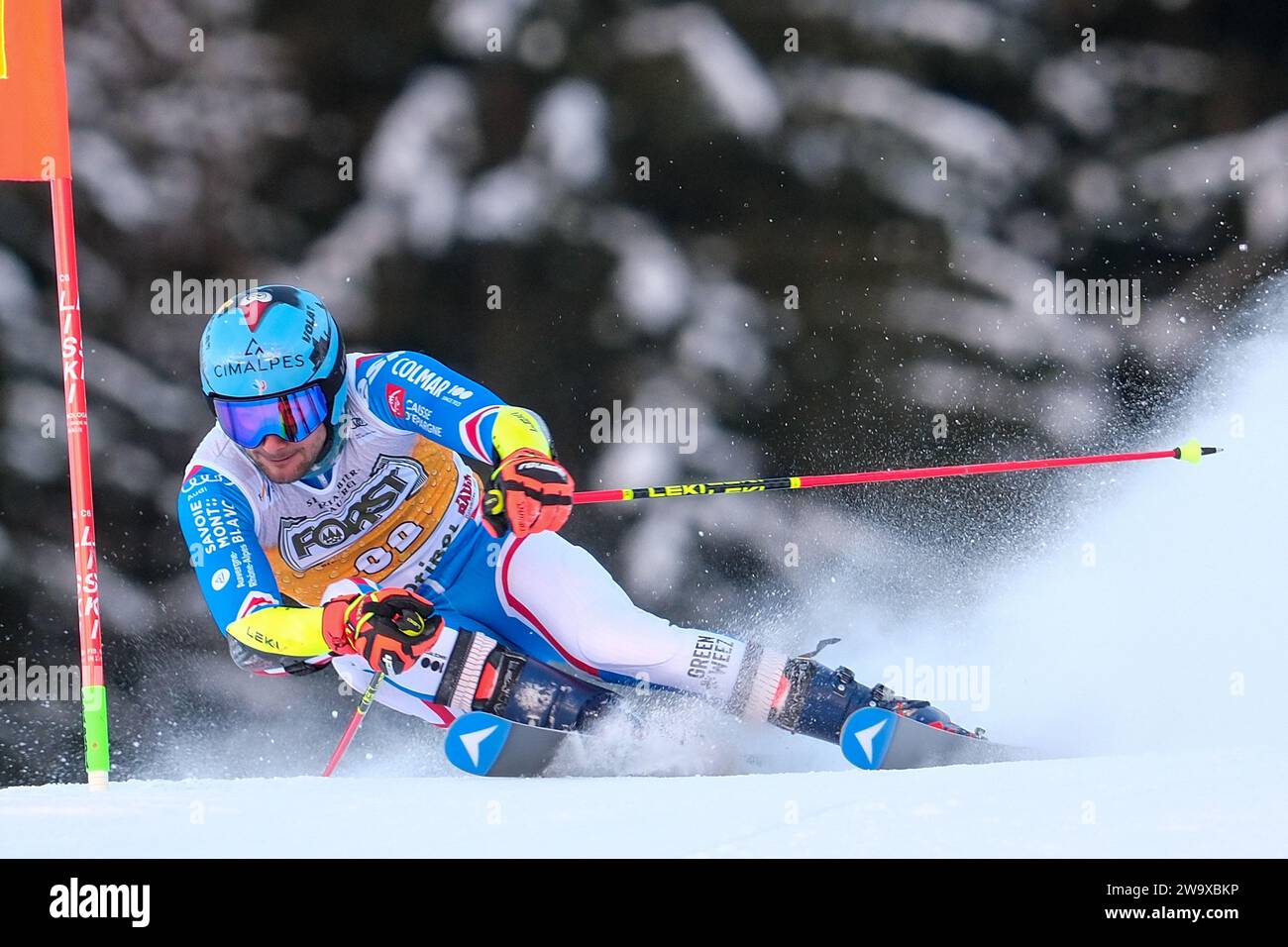 Thibault Favrot (FRA) tritt am 17. Dezember 2023 beim Audi FIS Alpine ...
