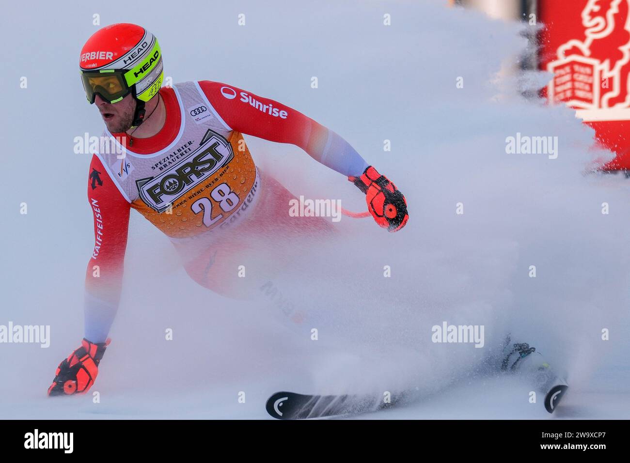 Justin Murisier (SUI) tritt am 16. Dezember 2023 beim Audi FIS Alpine ...