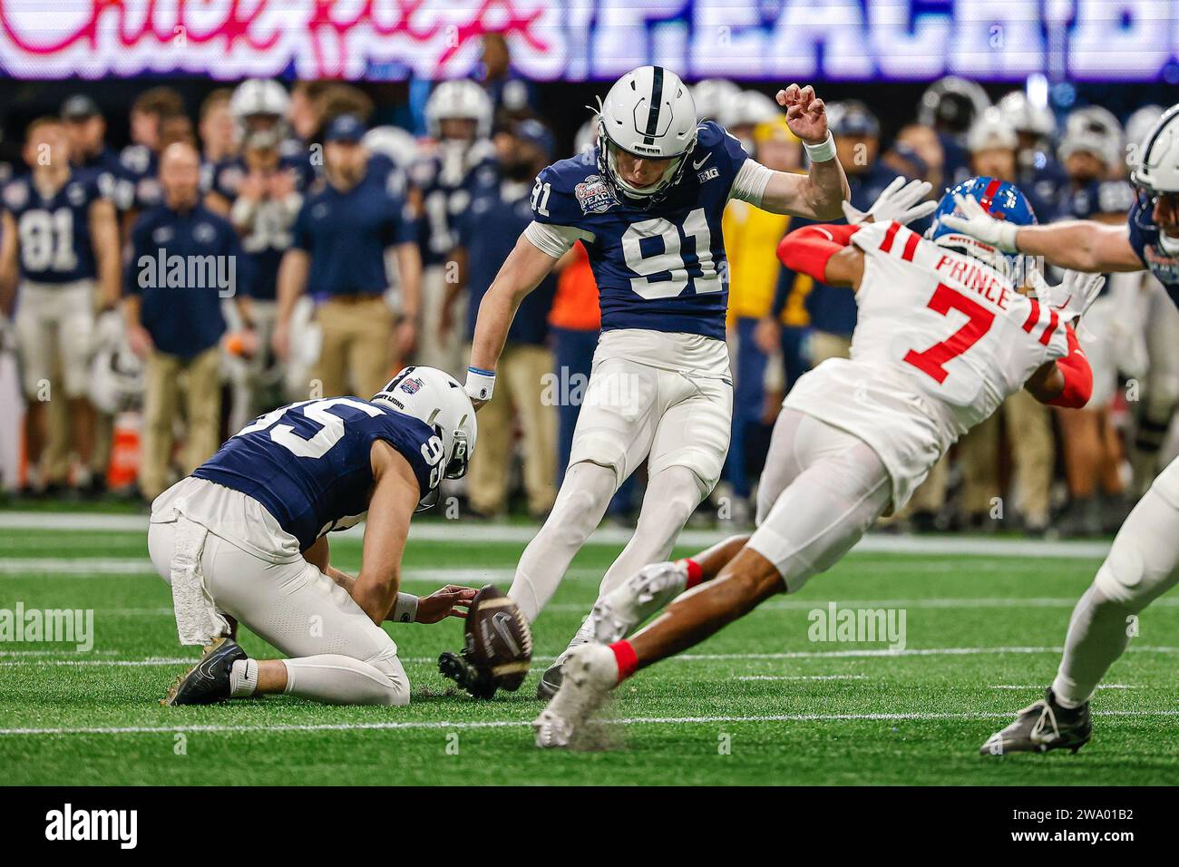 30. Dezember 2023: Alex Felkins von Penn State im Chick-Fil-A Peach ...