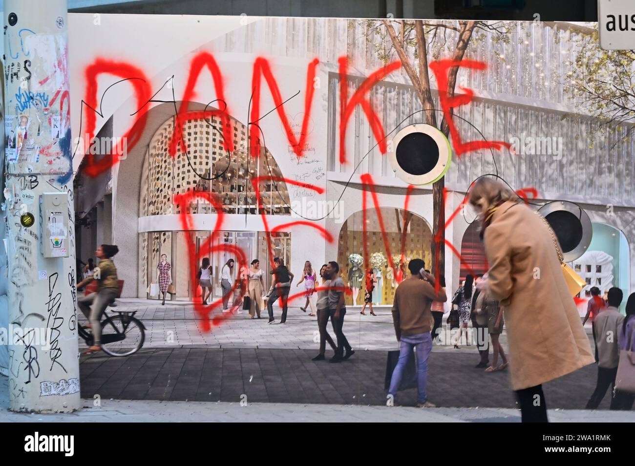 Wien, Österreich - 12 29 2023 - Baustelle des Projekts 'Mahü 10-18' der insolventen Signa Group ...