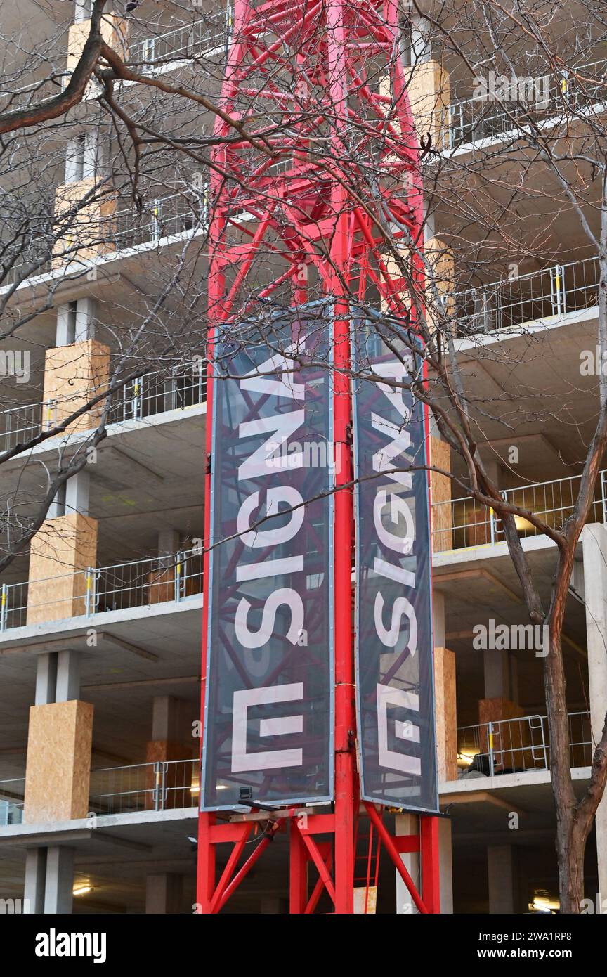 Wien, Österreich - 12 29 2023 - Baustelle des Projekts 'Mahü 10-18' der insolventen Signa Group ...