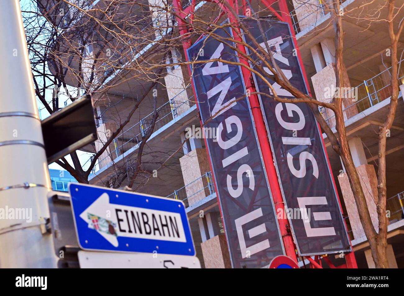 Wien, Österreich - 12 29 2023 - Baustelle des Projekts 'Mahü 10-18' der insolventen Signa Group ...