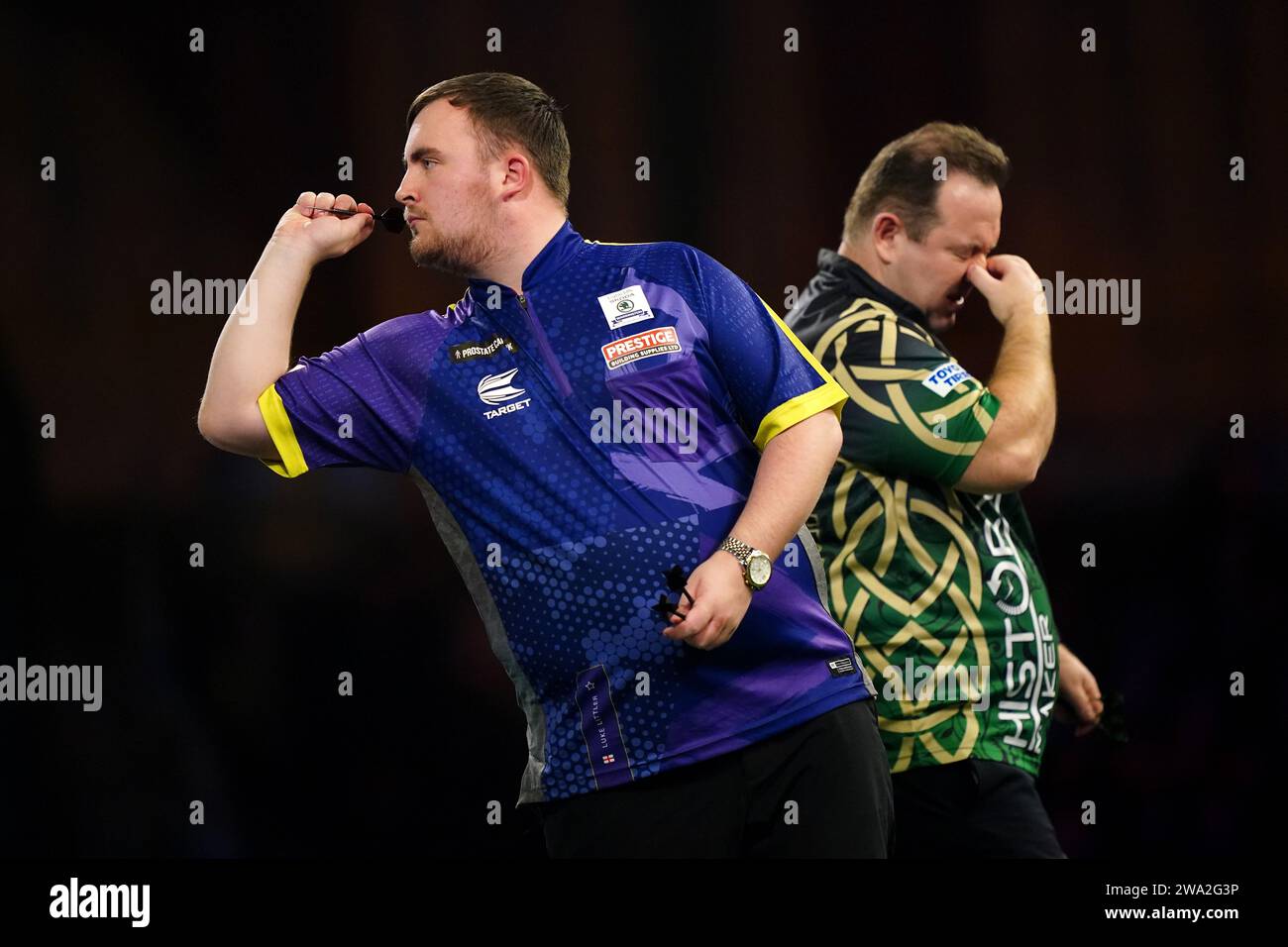 Luke Litter in Aktion gegen Brendan Dolan (nicht abgebildet) am 14. Tag ...