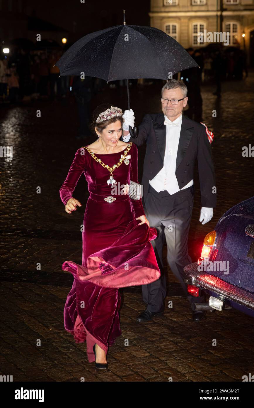 Kopenhagen, Dänemark. Januar 2024. KOPENHAGEN - Königin Margrethe ...