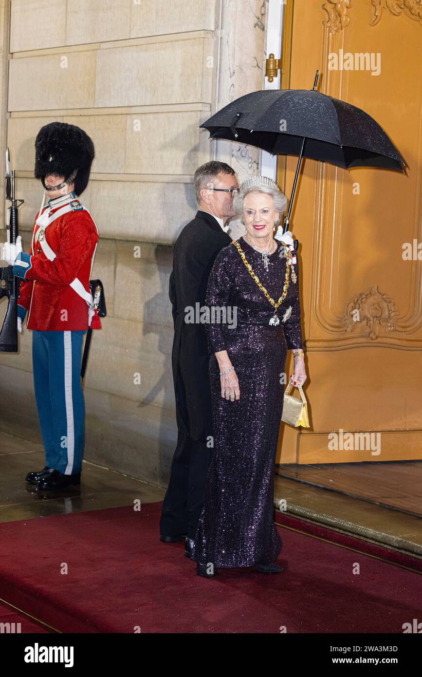 Kopenhagen, Dänemark. Januar 2024. KOPENHAGEN - Königin Margrethe ...