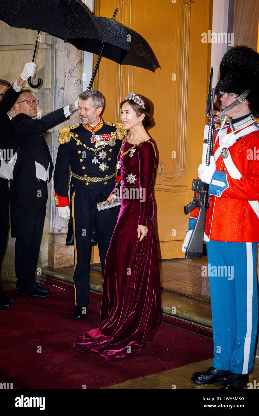 Kopenhagen, Dänemark. Januar 2024. KOPENHAGEN - Königin Margrethe ...