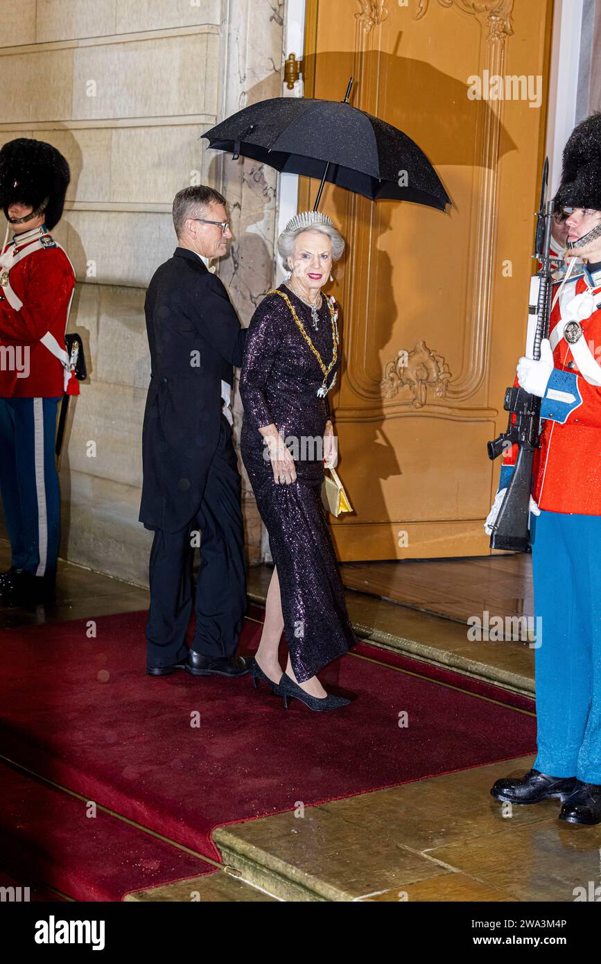 Kopenhagen, Dänemark. Januar 2024. KOPENHAGEN - Königin Margrethe ...