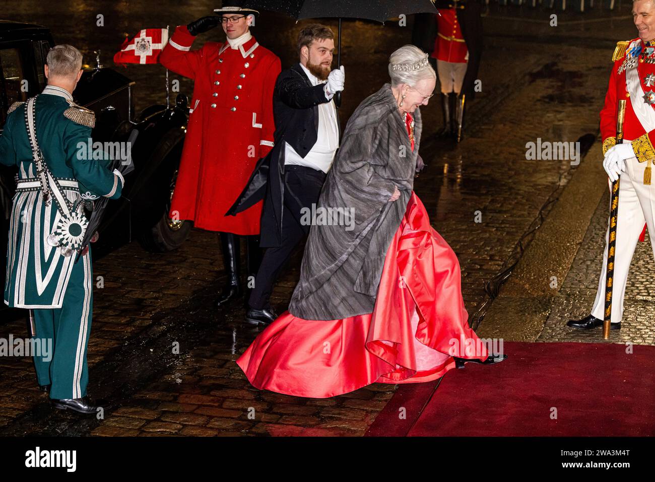 Kopenhagen, Dänemark. Januar 2024. KOPENHAGEN - Königin Margrethe ...