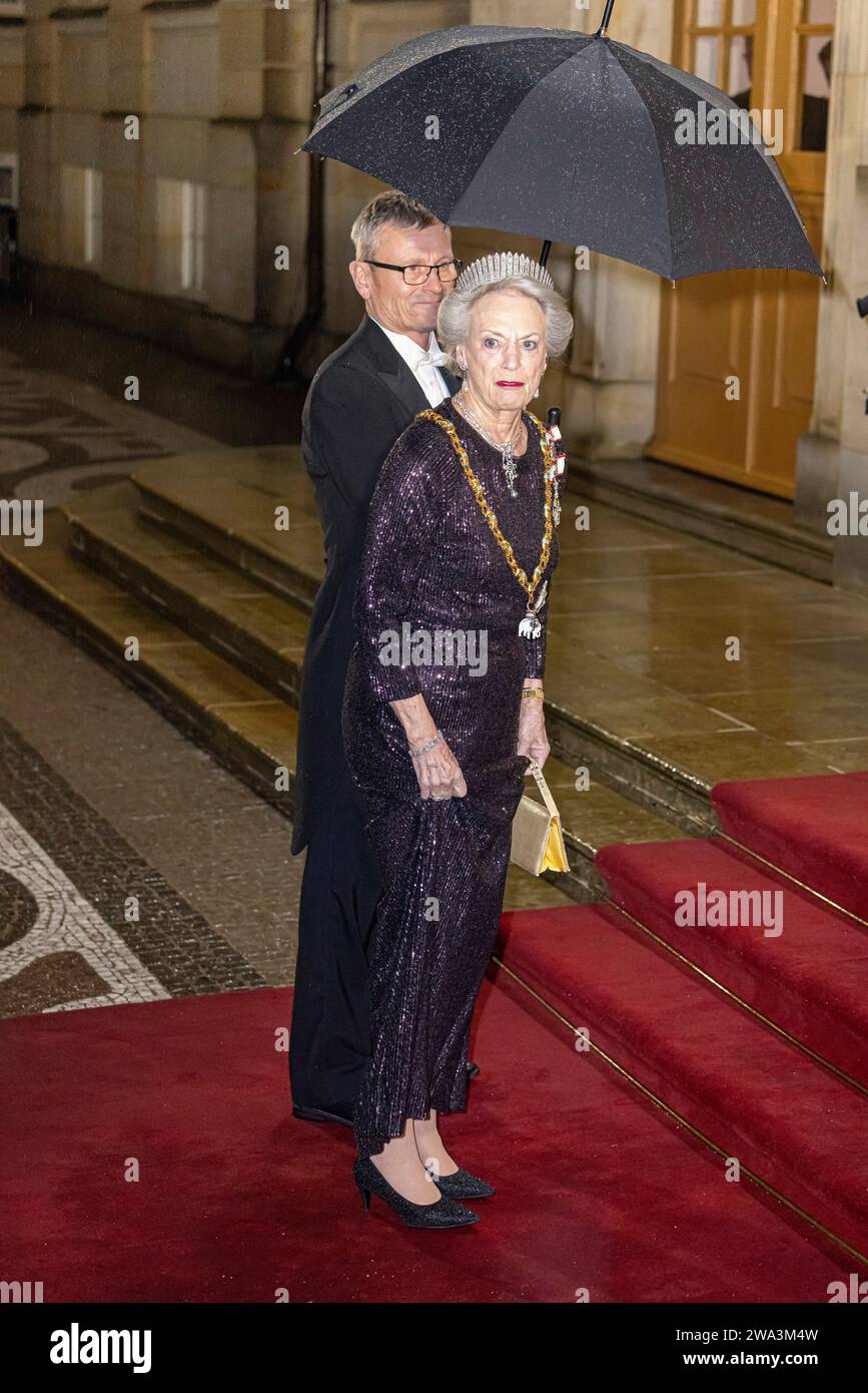 Kopenhagen, Dänemark. Januar 2024. KOPENHAGEN - Königin Margrethe ...