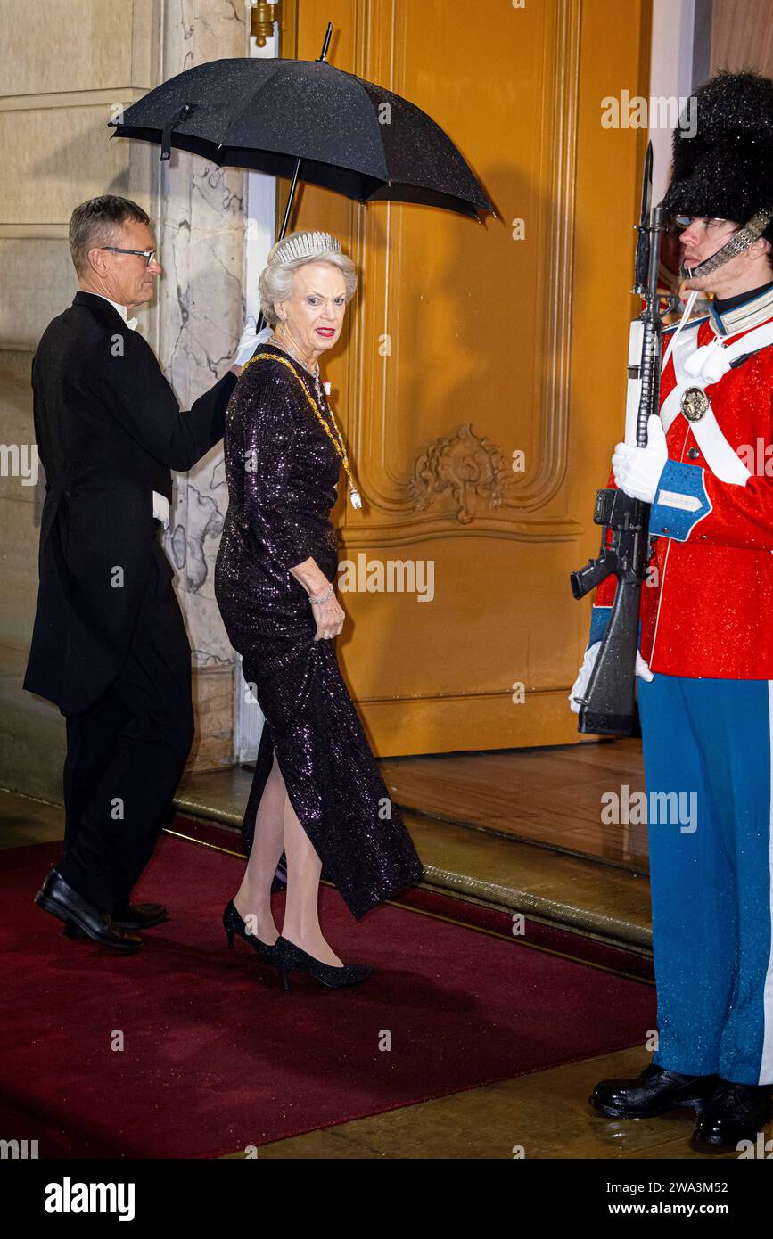 Kopenhagen, Dänemark. Januar 2024. KOPENHAGEN - Königin Margrethe ...