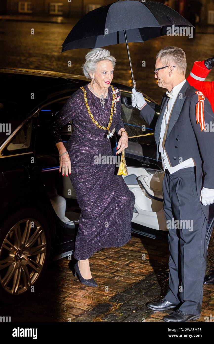 Kopenhagen, Dänemark. Januar 2024. KOPENHAGEN - Königin Margrethe ...