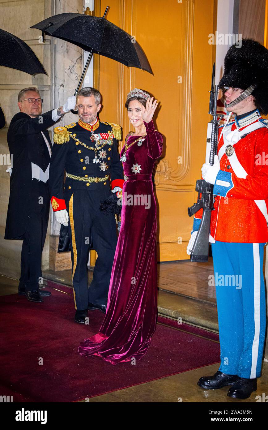 Kopenhagen, Dänemark. Januar 2024. KOPENHAGEN - Königin Margrethe ...