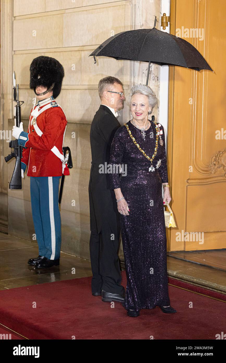 Kopenhagen, Dänemark. Januar 2024. KOPENHAGEN - Königin Margrethe ...