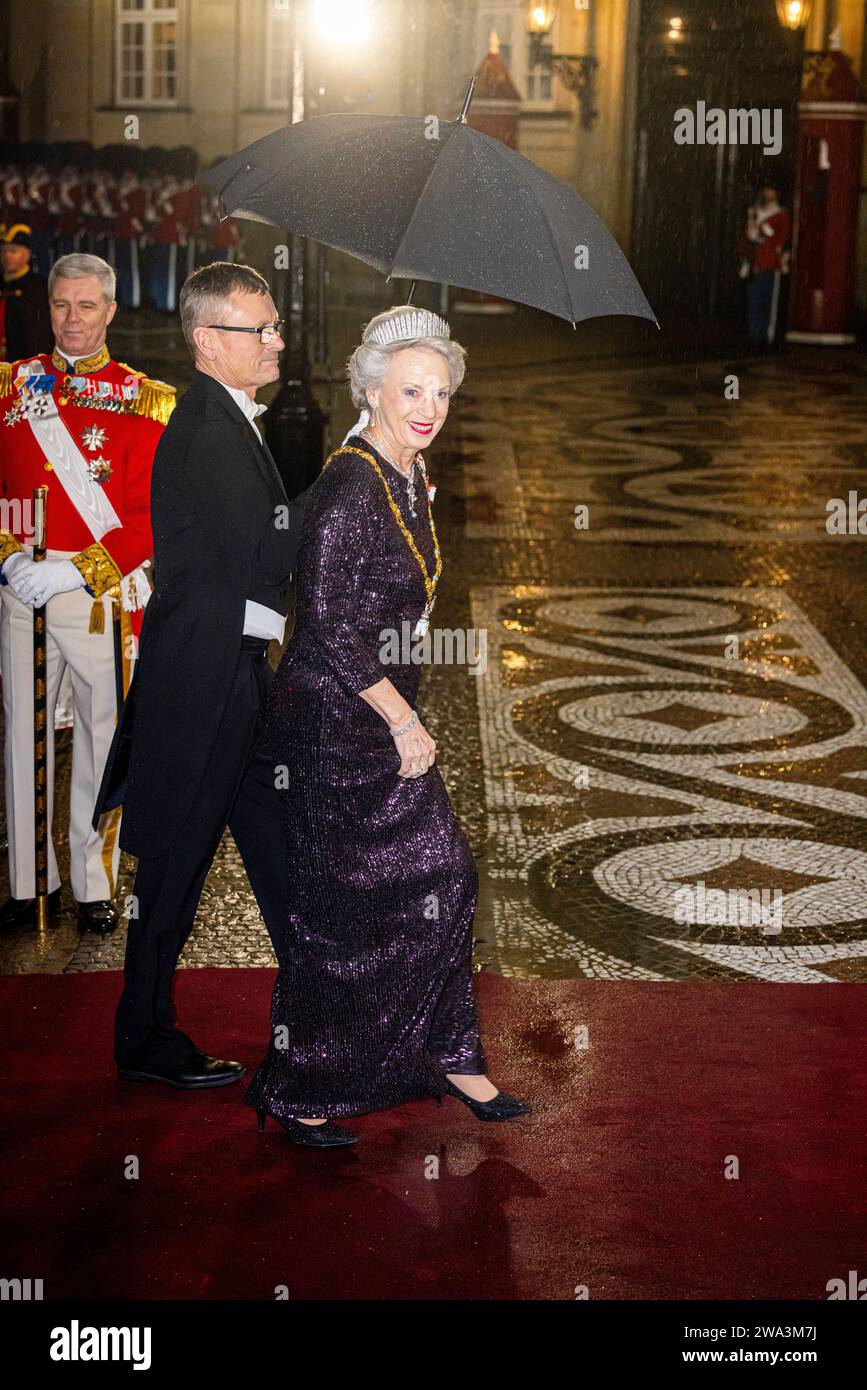Kopenhagen, Dänemark. Januar 2024. KOPENHAGEN - Königin Margrethe ...