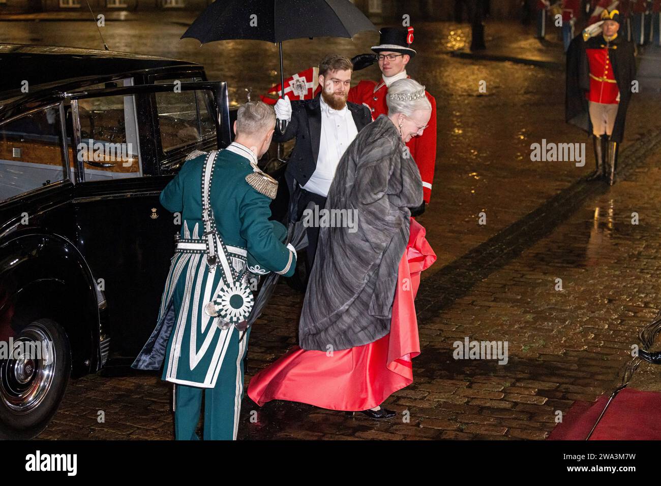 Kopenhagen, Dänemark. Januar 2024. KOPENHAGEN - Königin Margrethe ...