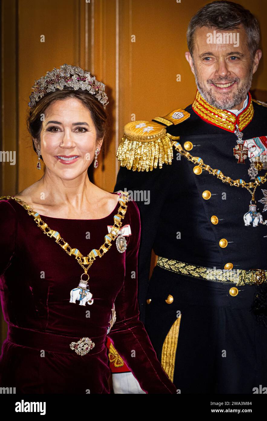 Kopenhagen, Dänemark. Januar 2024. KOPENHAGEN - Königin Margrethe ...