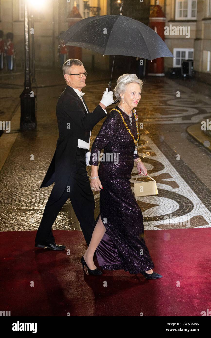 Kopenhagen, Dänemark. Januar 2024. KOPENHAGEN - Königin Margrethe ...