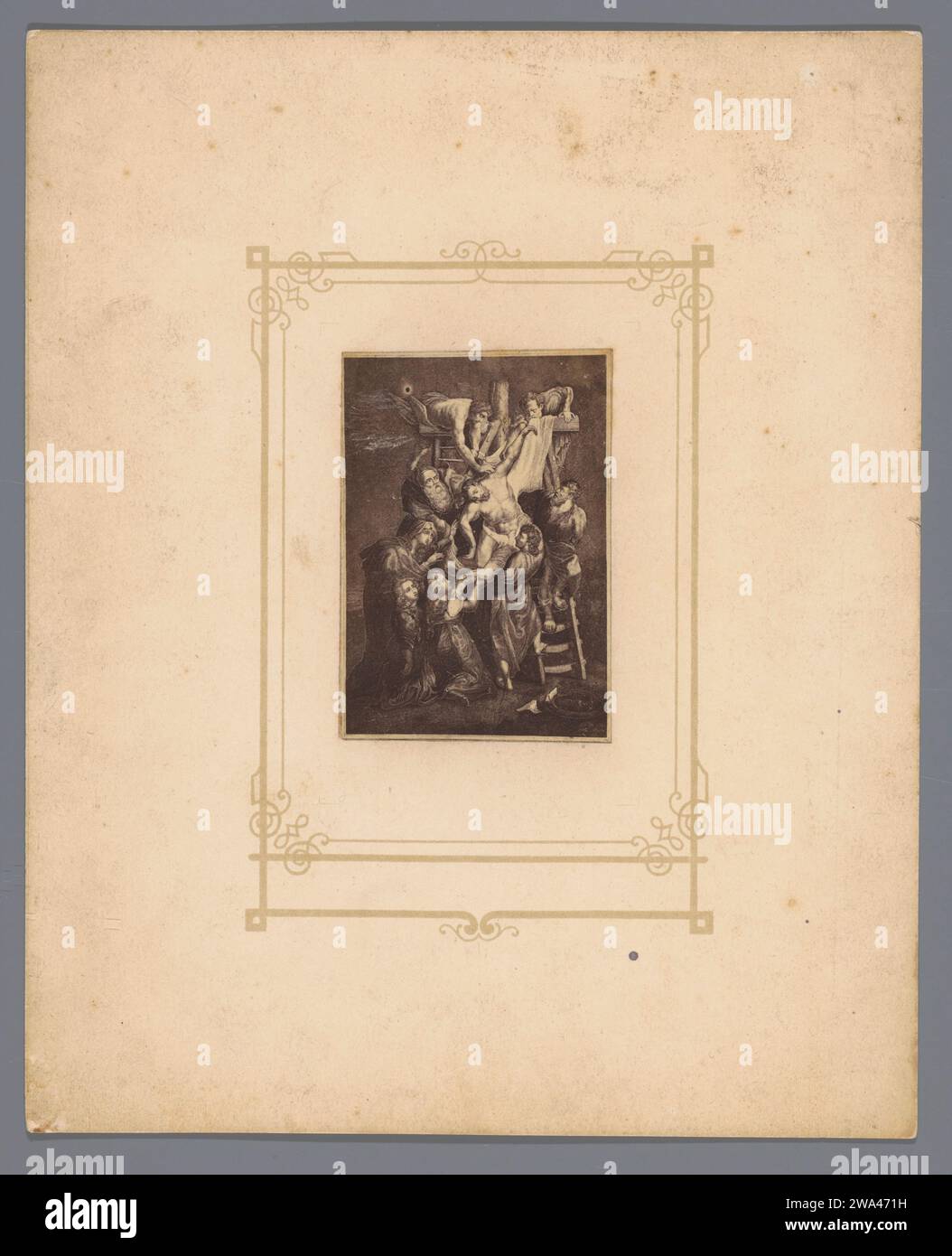 Fotoproduktion von einem Druck auf das Gemälde Kreuzaufgang von Peter Paul Rubens, Louis de ...