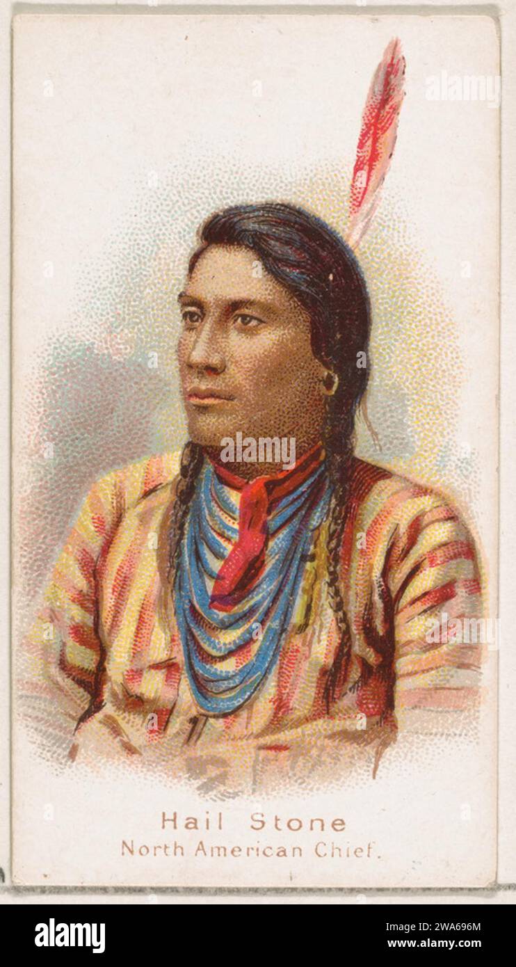 Hagel Stone, nordamerikanischer Häuptling, aus der Serie Savage and ...