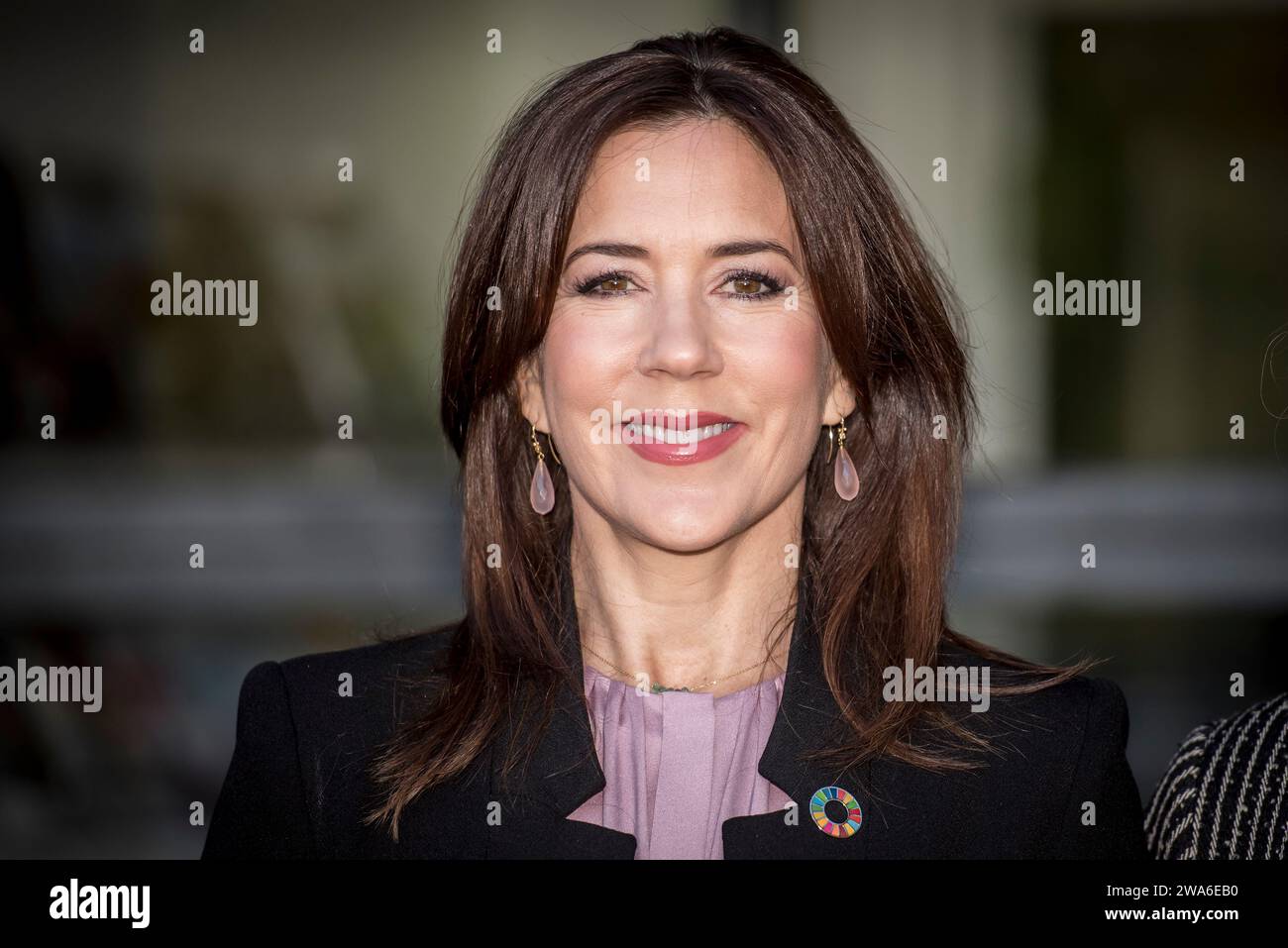 (ARCHIV) Kronprinzessin Mary nimmt am 2019 Montag, den 6. Mai 2019, an einer Pressekonferenz in ...