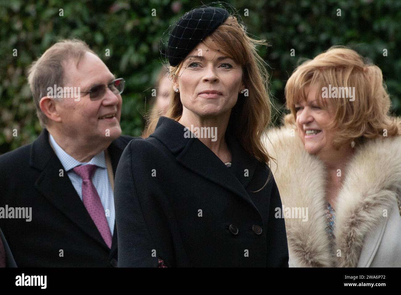 Ascot, Berkshire, Großbritannien. Dezember 2023. Die Besitzerin Mrs ...