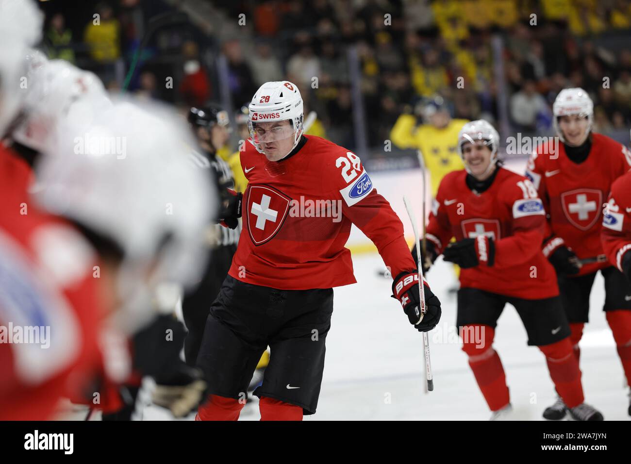 Göteborg, Schweden . Januar 2024. Die Nick Meile feiert das Tor beim ...