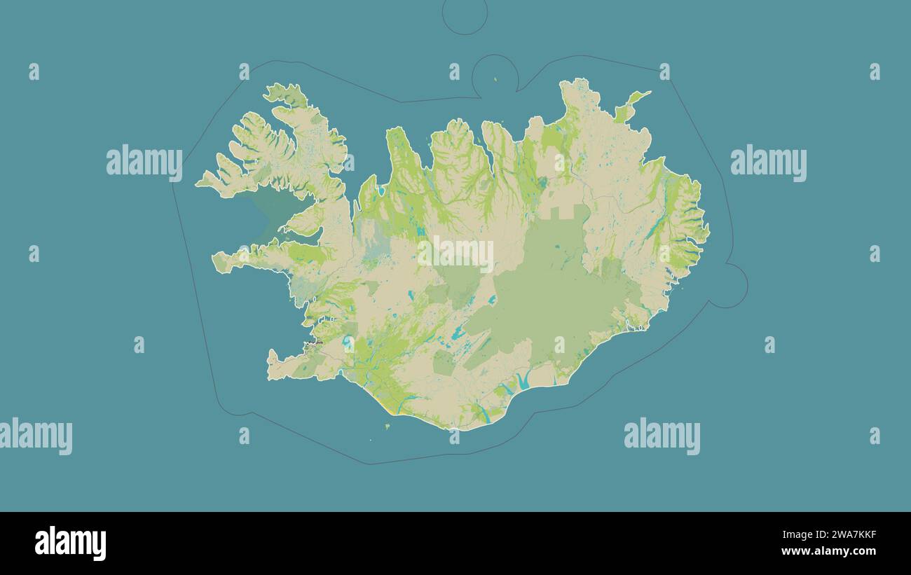 Island topographic map -Fotos und -Bildmaterial in hoher Auflösung – Alamy